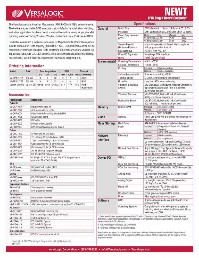 VL-EPIC-17EA technical document page 2