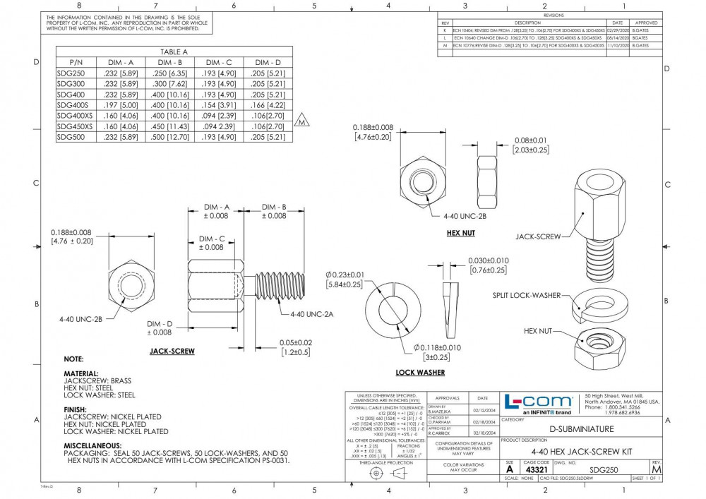 L-com SDG500 technical document preview