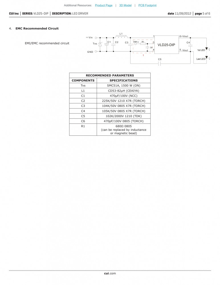 VLD25-350-DIP datasheet page 5
