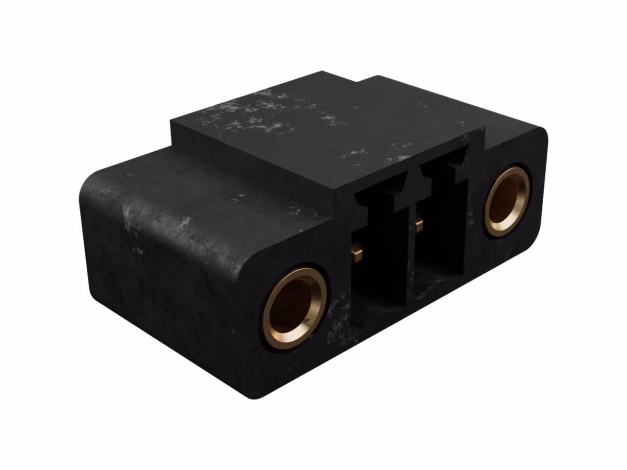 3.50mm Pitch Eurostyle Right-Angle PCB Header, with Threaded Retention Inserts, Gold (Au) Plated, Black, 2 Circuits for sale