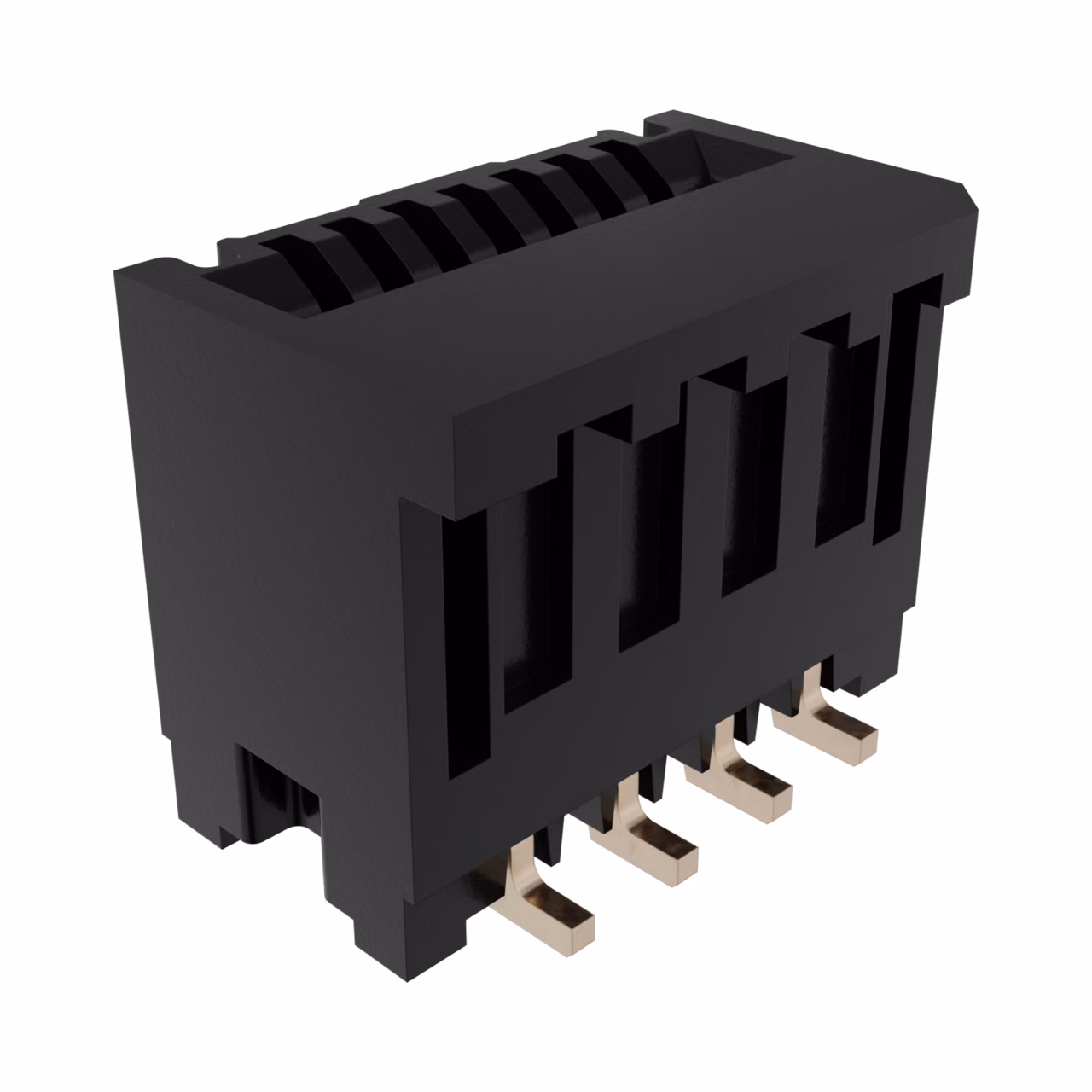Easy-On FFC/FPC Connector, 0.50mm Pitch, Surface Mount, Vertical, Non-ZIF, Reverse Footprint, Tin Bismuth Plating, Long Terminal Type, Black, 7 Circuits for sale