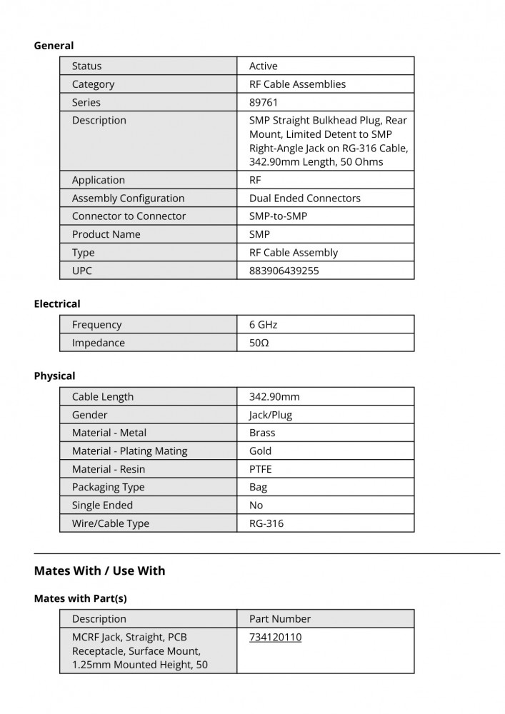 MOLEX 897616230 technical drawing, page 2