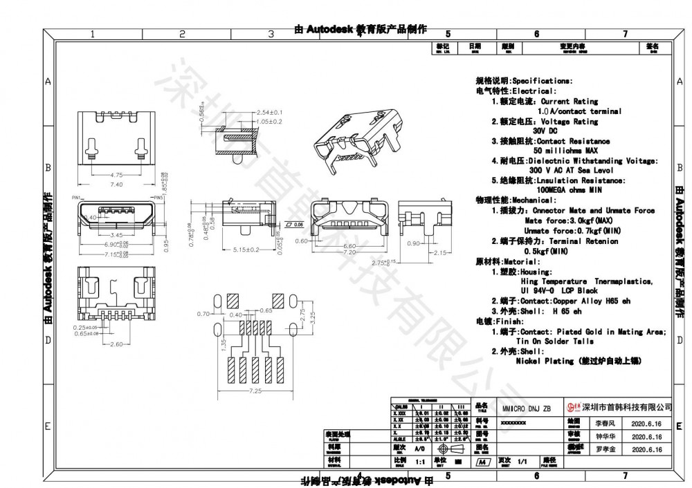 MICRO DNJ ZB technical document page 1