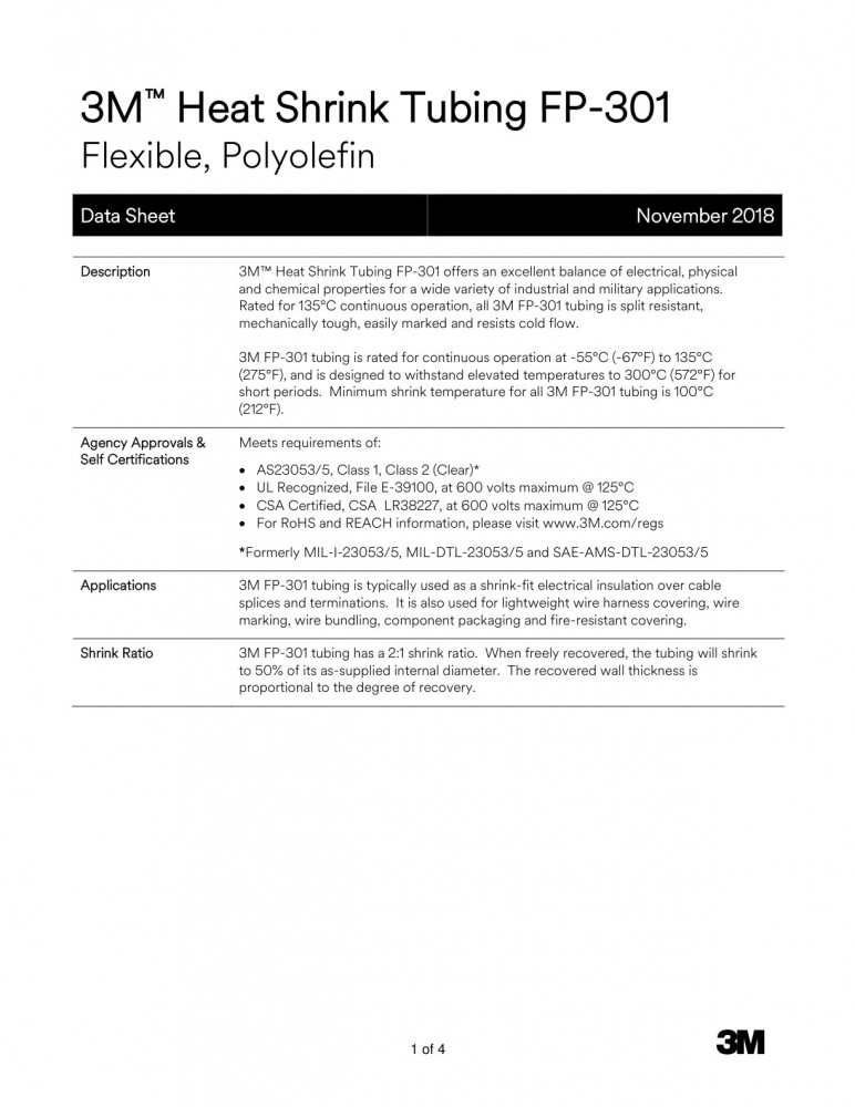 3M FP-301 datasheet page 1