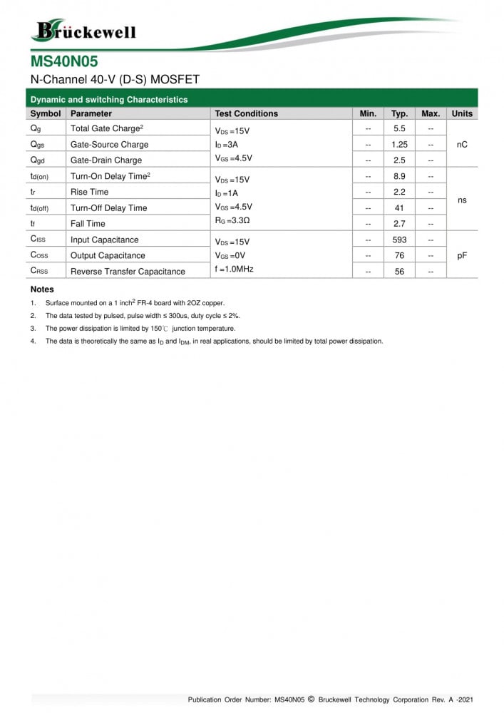 MS40N05 datasheet page 3