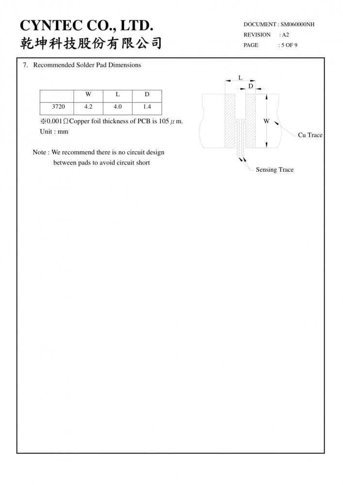 Cyntec RL3720WT specification page 5