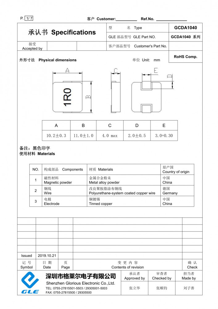 GCDA1040 datasheet page 1