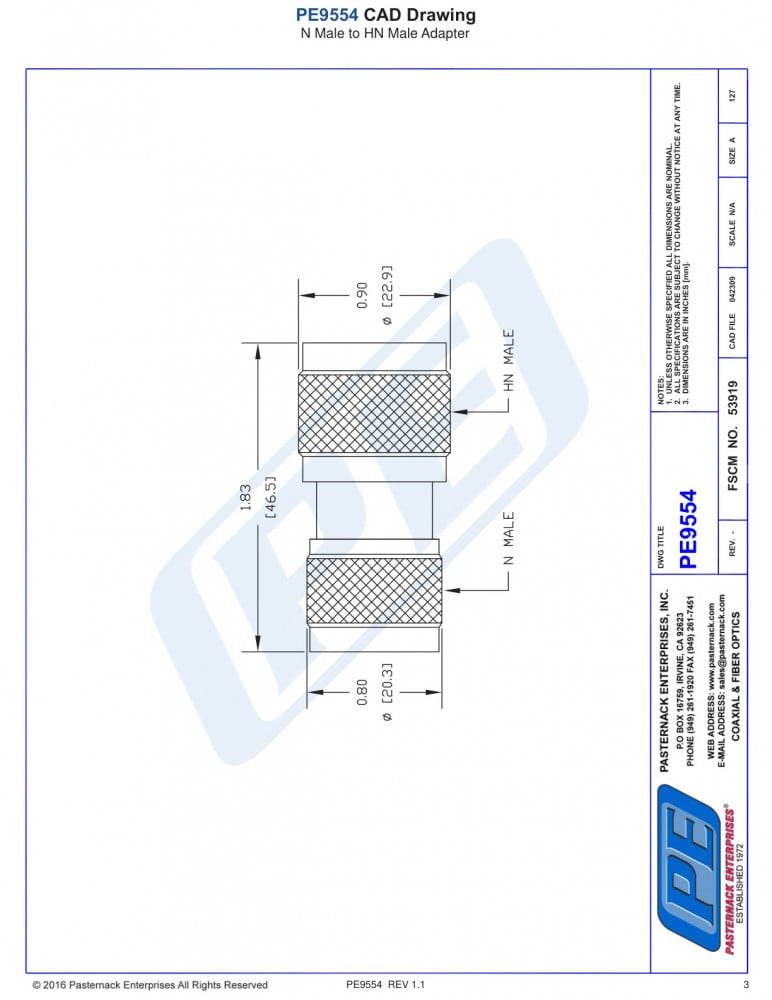PE9554 technical document page 3