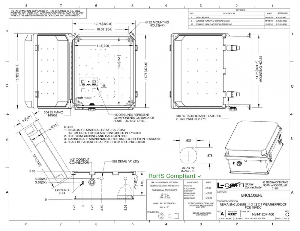 NB141207-400 technical document page