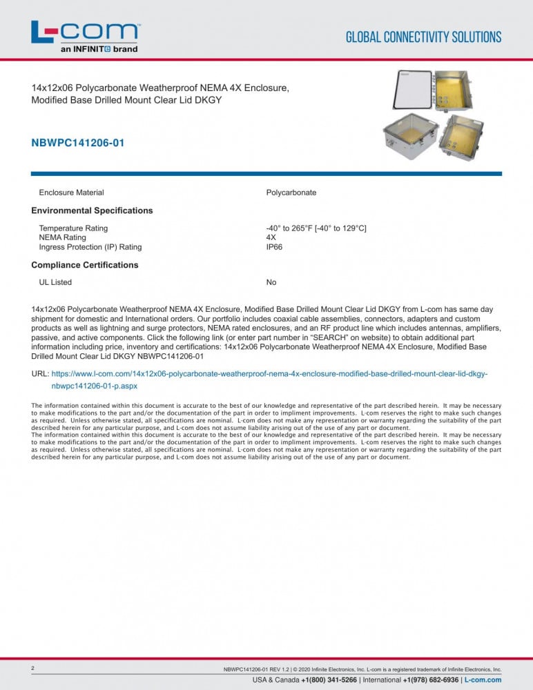 NBWPC141206-01 product documentation page 2