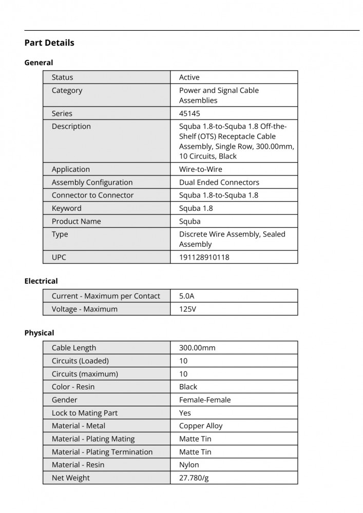 Technical document image 2 for MOLEX 451451003