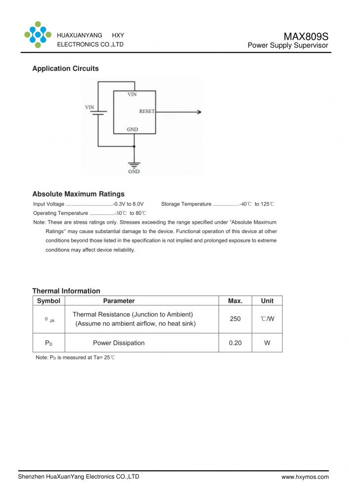 MAX809S-HXY datasheet page 2