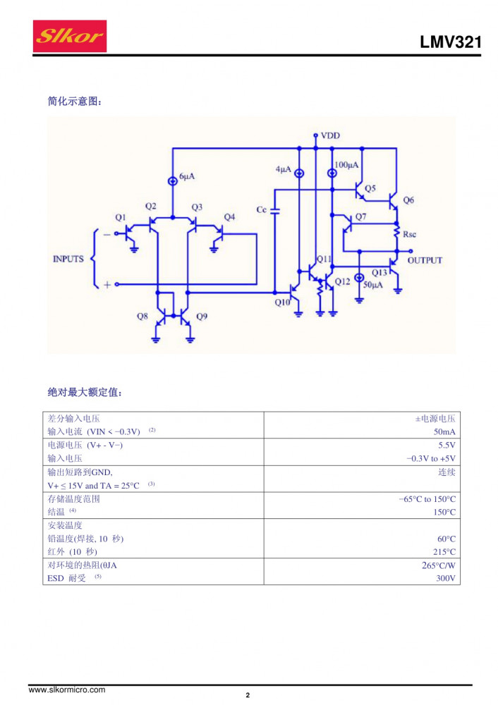 LMV321 datasheet page 2