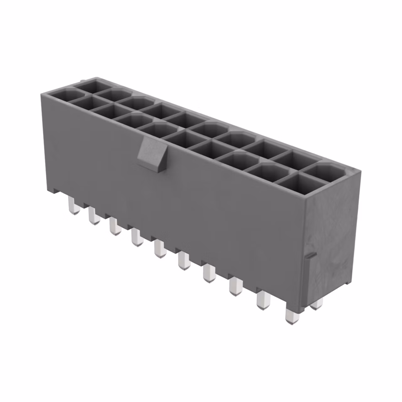 Mini-Fit Jr. Reflow Solder Capable Header, 4.20mm Pitch, Dual Row, Vertical, 20 Circuits, 1.57mm PCB Thickness, without PCB Pegs, LCP Housing, with Tin (Sn) Plating, Glow-Wire Capable, Tape and Reel for sale