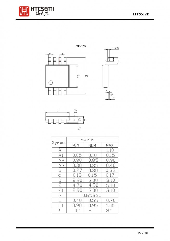 HT8512B datasheet page 6