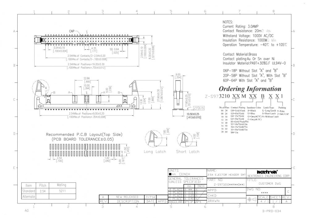 Nextron Z-S97321020MG0BLT1 technical document preview