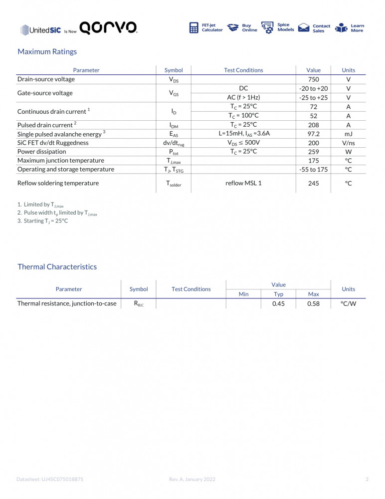 UJ4SC075018B7S datasheet page 2