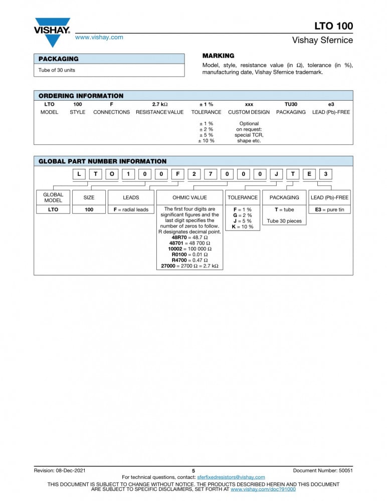 LTO series datasheet page 5
