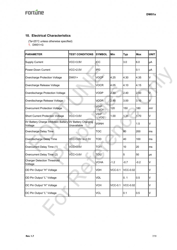 DW01A-G datasheet page 7