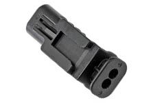 MXP120 Sealed Male Blade Connector with 7.00mm Clip-Slot, 2 Circuit, Black Housing (T3-V2-S3), Backshell Interface Option 2, Key A for sale