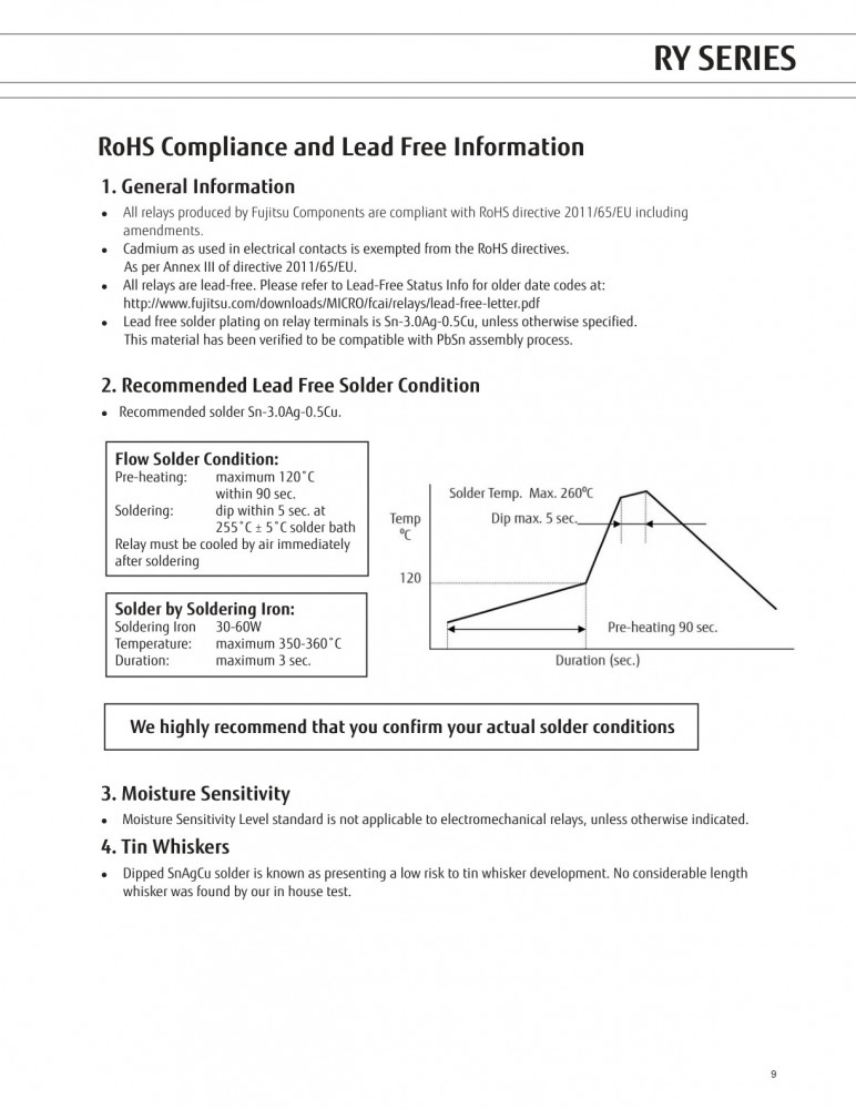 FUJITSU RY Series datasheet page 9