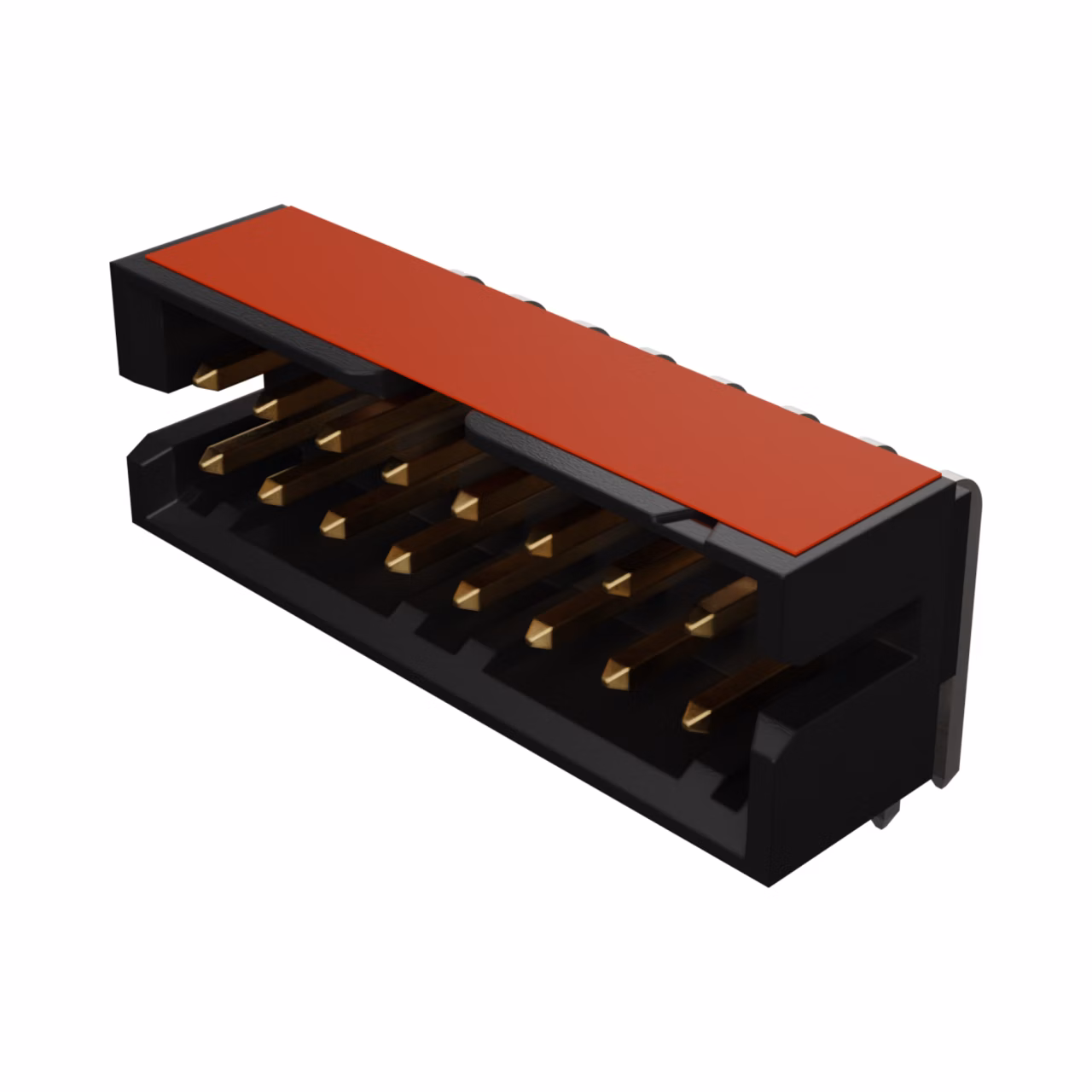 2.00mm Pitch, Milli-Grid PCB Header, Dual Row, Right-Angle, Through Hole, 16 Circuits, 0.38µm Gold (Au) Plating, 3.18mm Tail Length, Dual Side Slots, Dual Friction Locks, Center Polarization, Tape and Reel, with Pick-and-Place Tape for sale