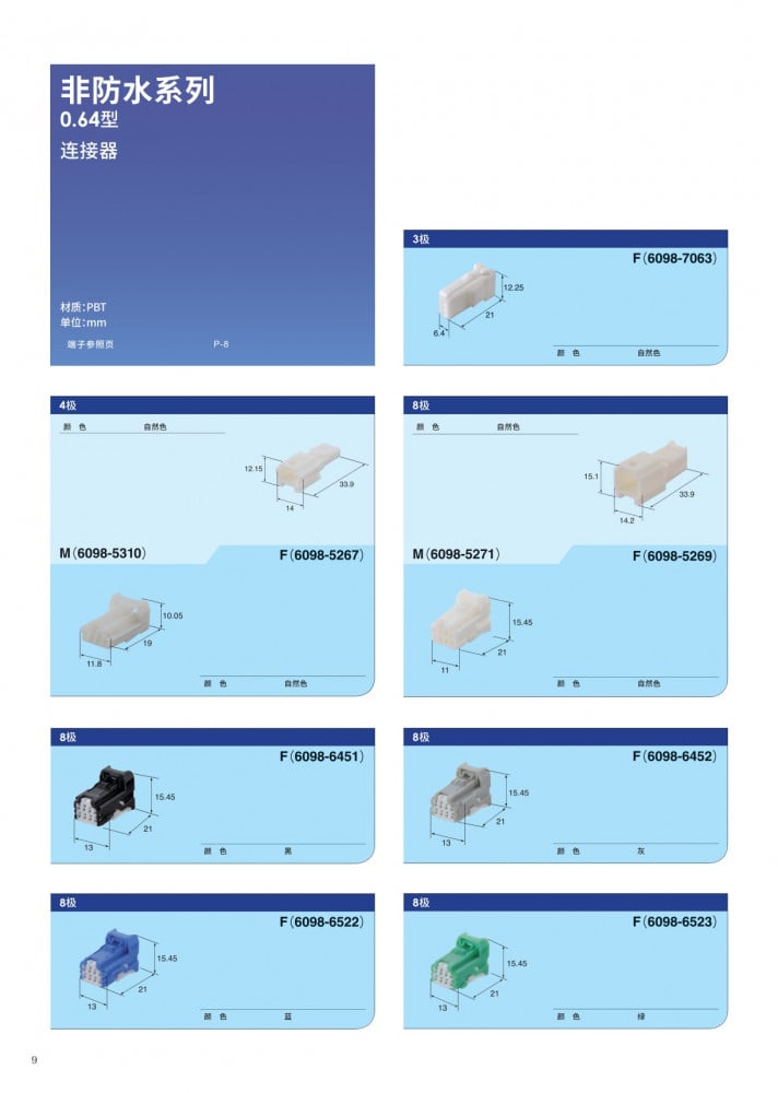 SUMITOMO automotive connector catalog page 10