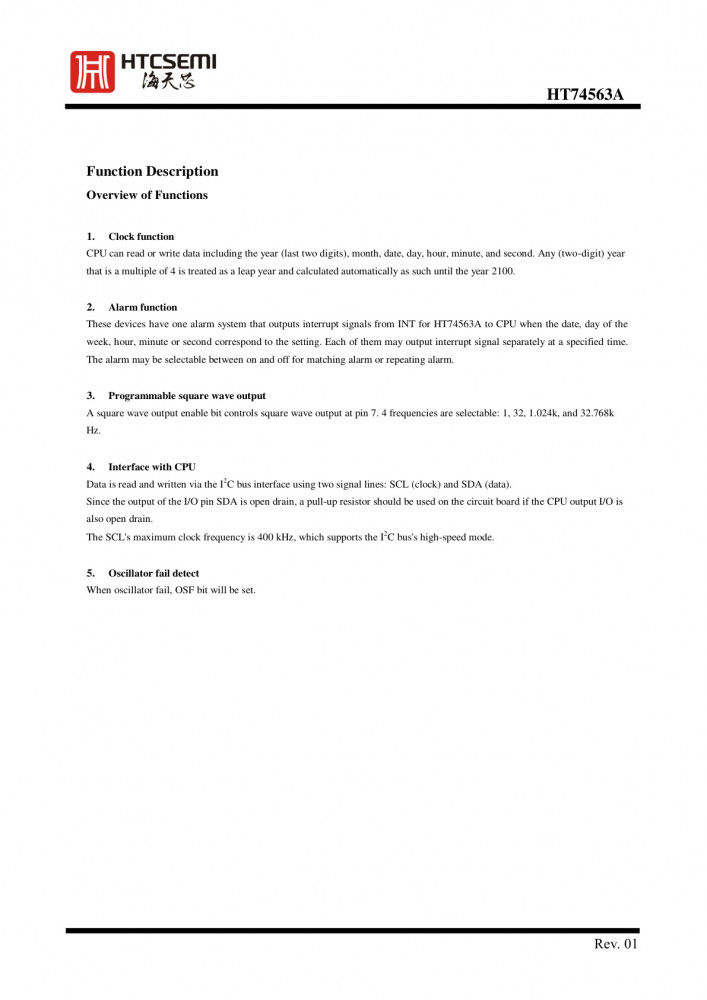 HT74563ARQZ datasheet page 7