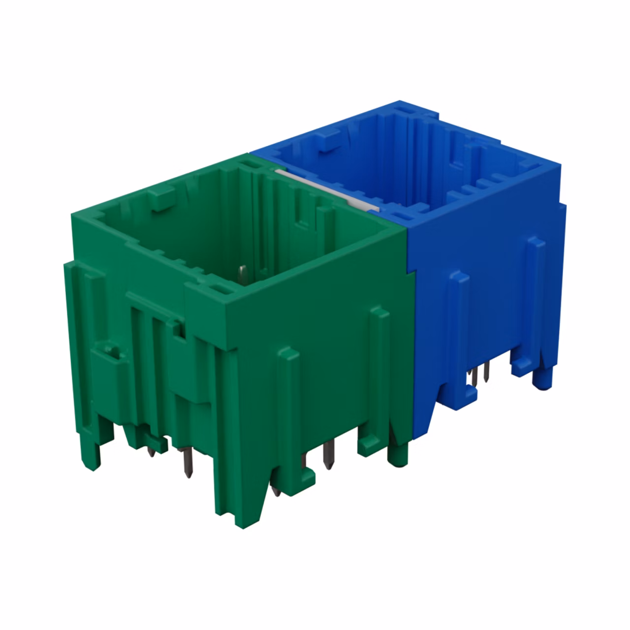 stAK50h 2 Bay Vertical Hybrid Header, 44 Circuits, Bay 1: 12 Circuit/Key 2/Green; Bay 2: 32 Circuit/Key 2/Blue; Tray for sale