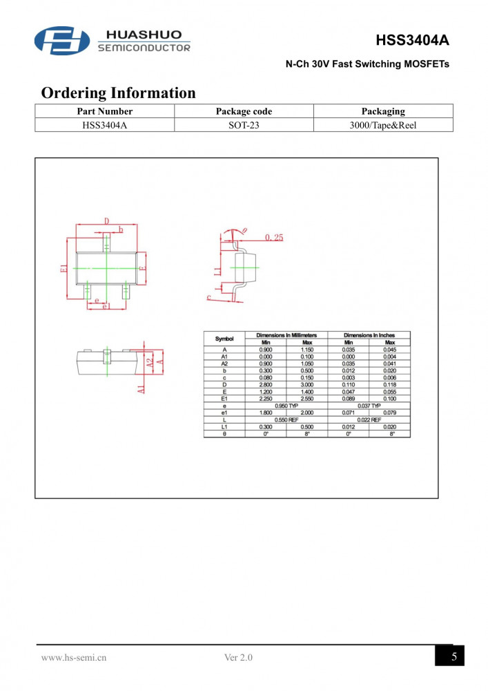 HSS3404A datasheet page 5