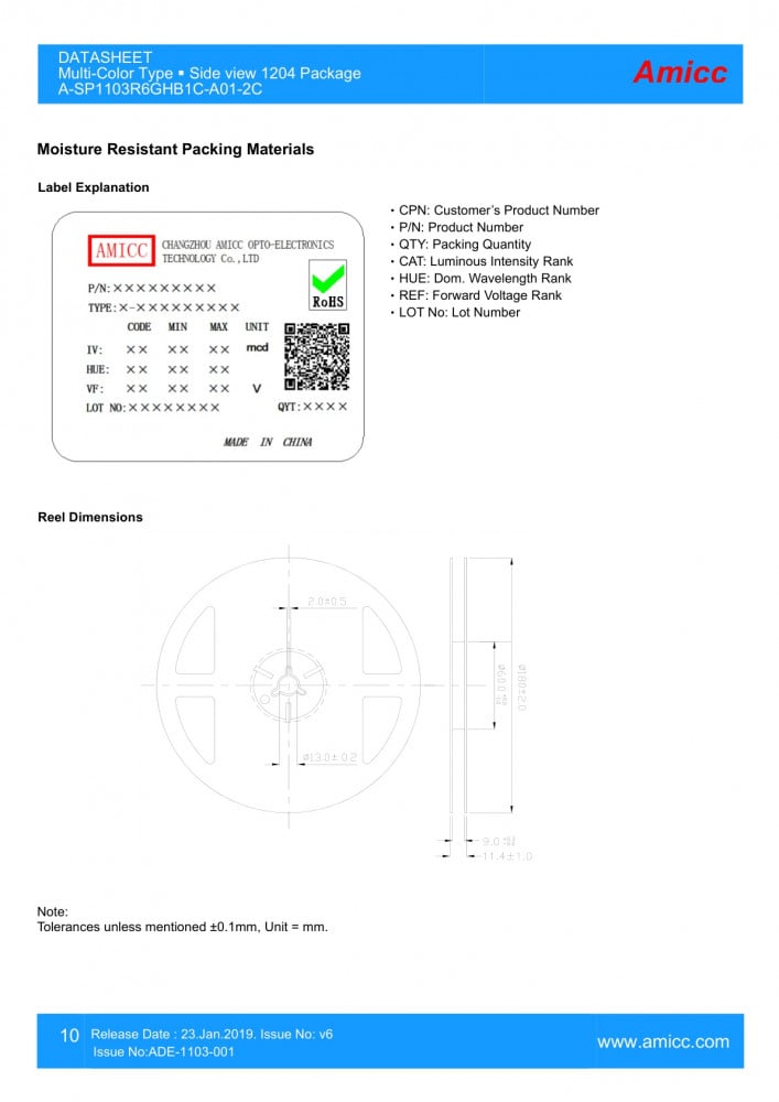 A-SP1103R6GHB1C-A01-2C datasheet page 10