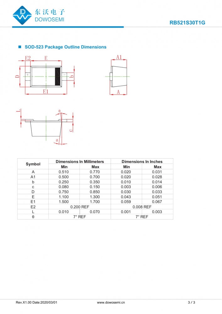 RB521S30T1G datasheet page 3