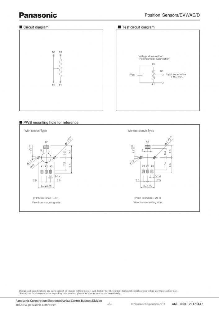 EVW-AE4001B14 technical document page 3