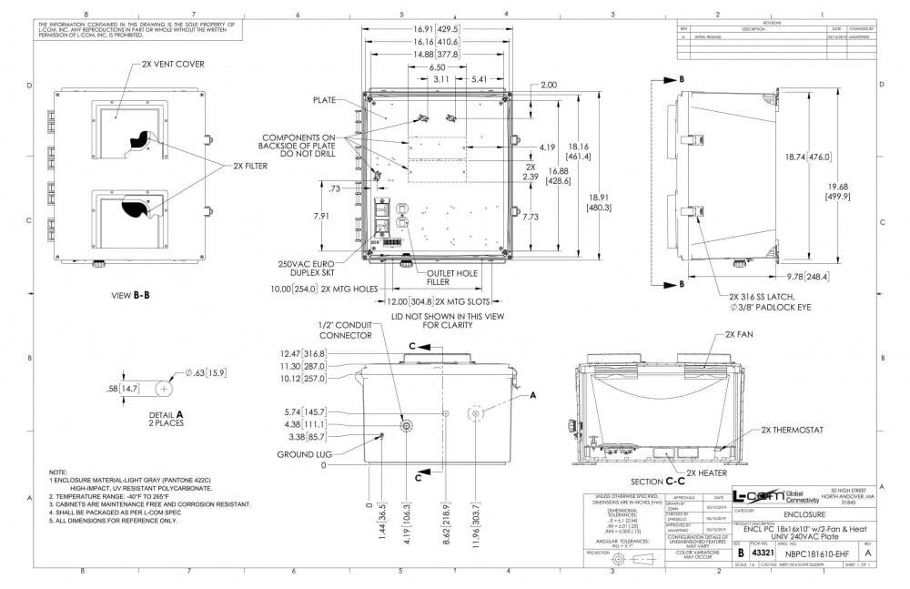 L-com NBPC181610-EHF technical document page