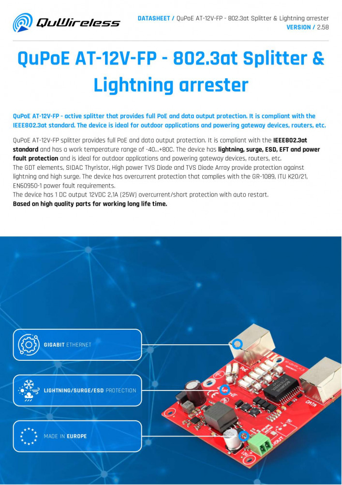 AT-12V-FP product documentation page 1