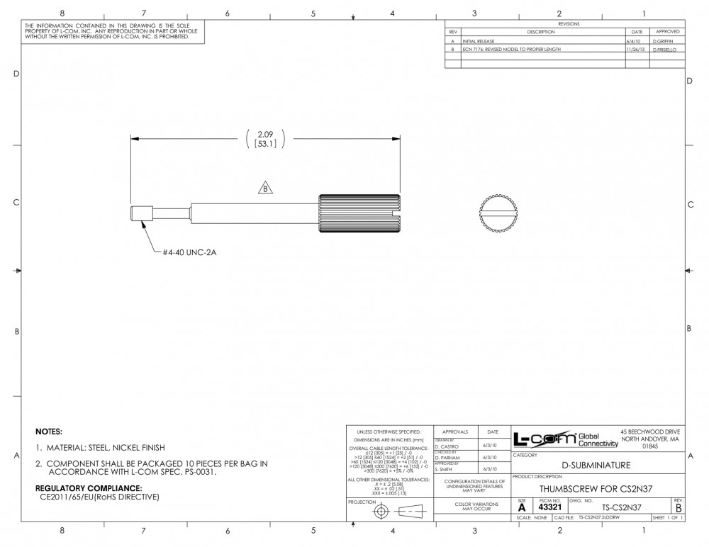 L-com TS-CS2N37 technical document preview