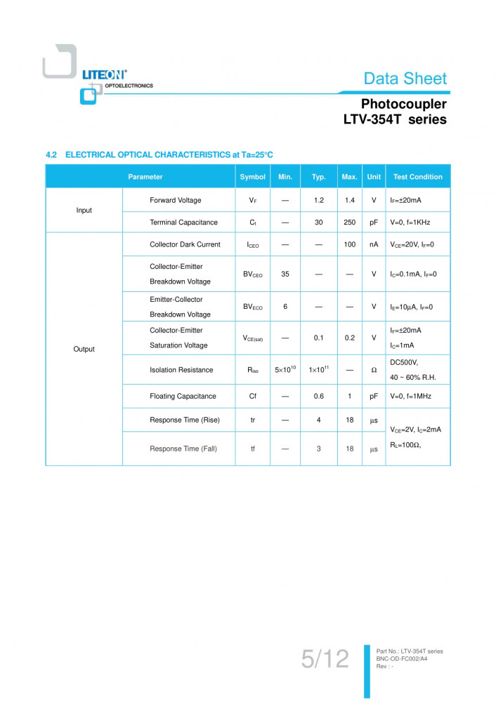 LTV-354T datasheet page 6