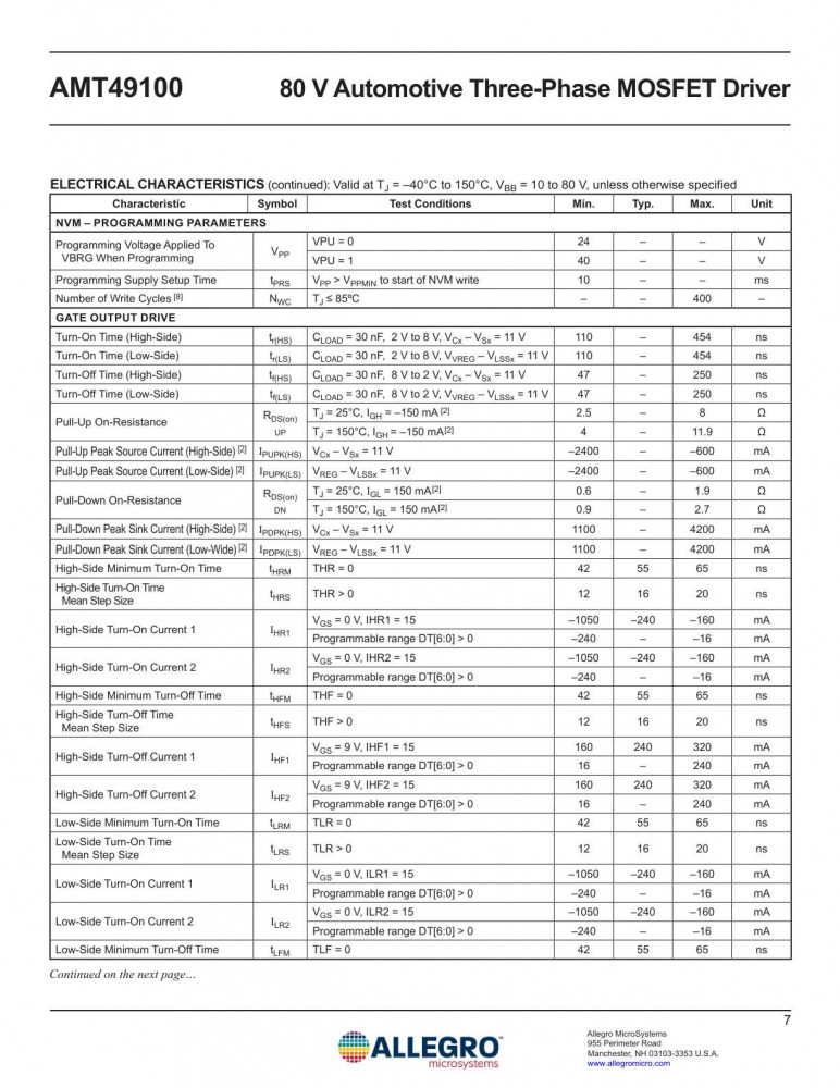 AMT49100 datasheet page 7
