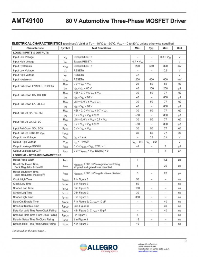 AMT49100 datasheet page 9