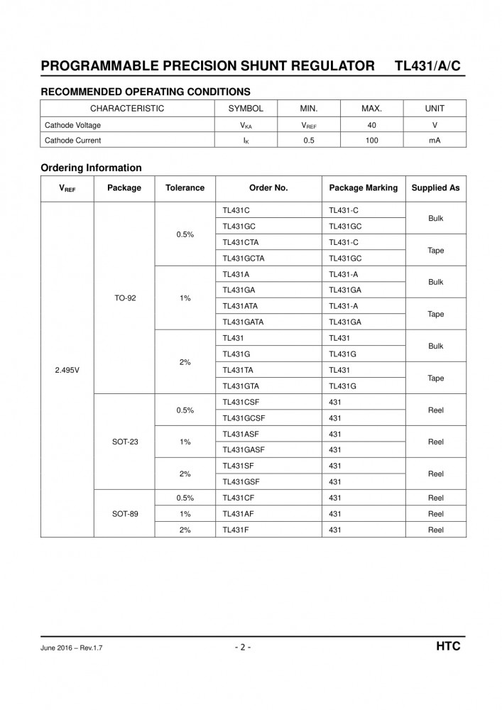 TL431ATA datasheet page 2