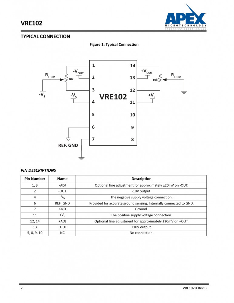 VRE102 datasheet page 2