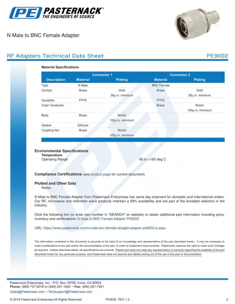 PE9002 technical document page 2