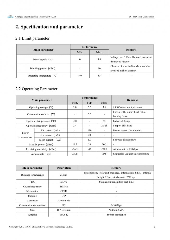 E01-ML01DP5 datasheet page 4