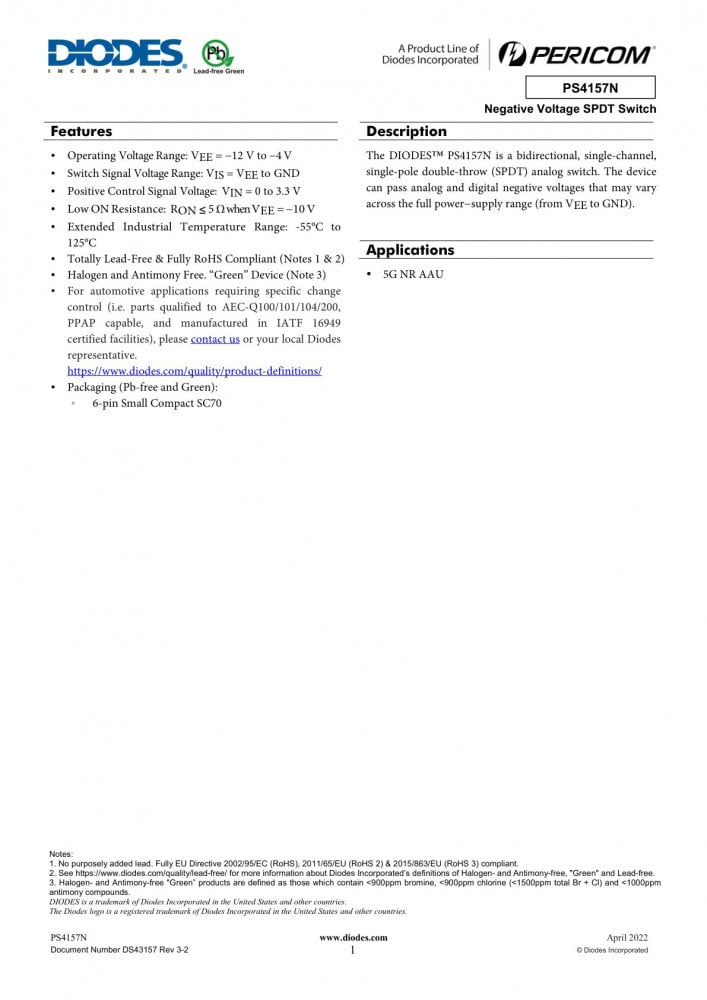PS4157NCEX datasheet page 1