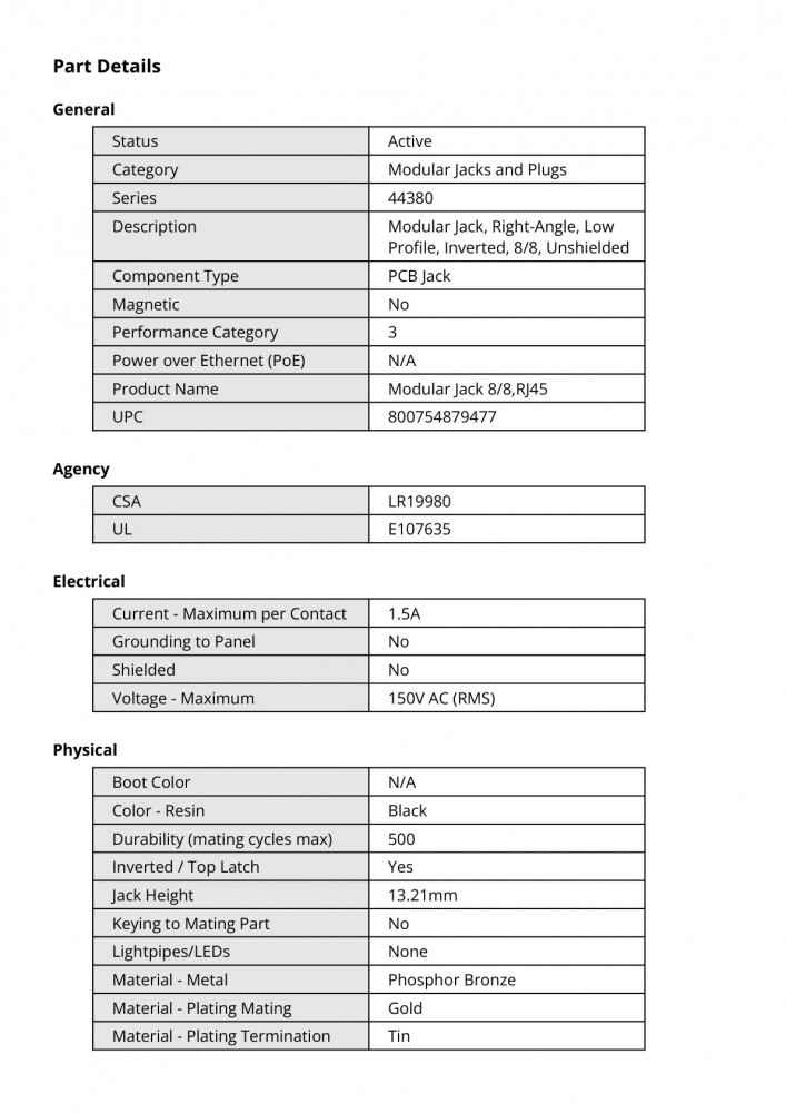 MOLEX 443800001 technical document image, page 2