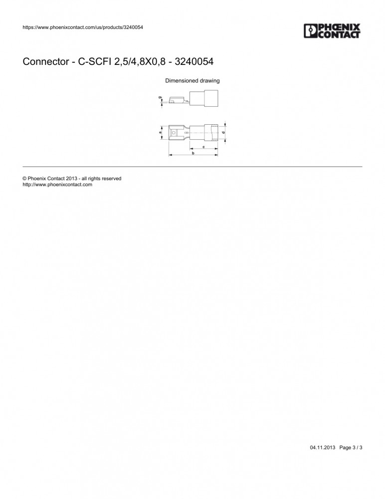 Phoenix Contact 3240054 dimensioned drawing