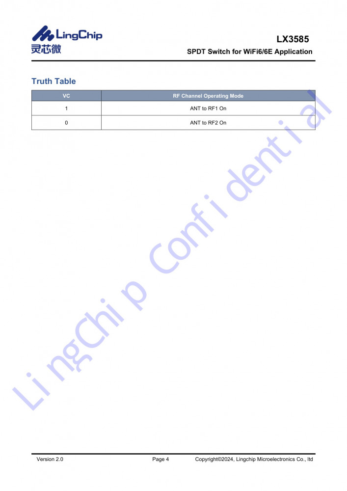 LX3585 datasheet page 4