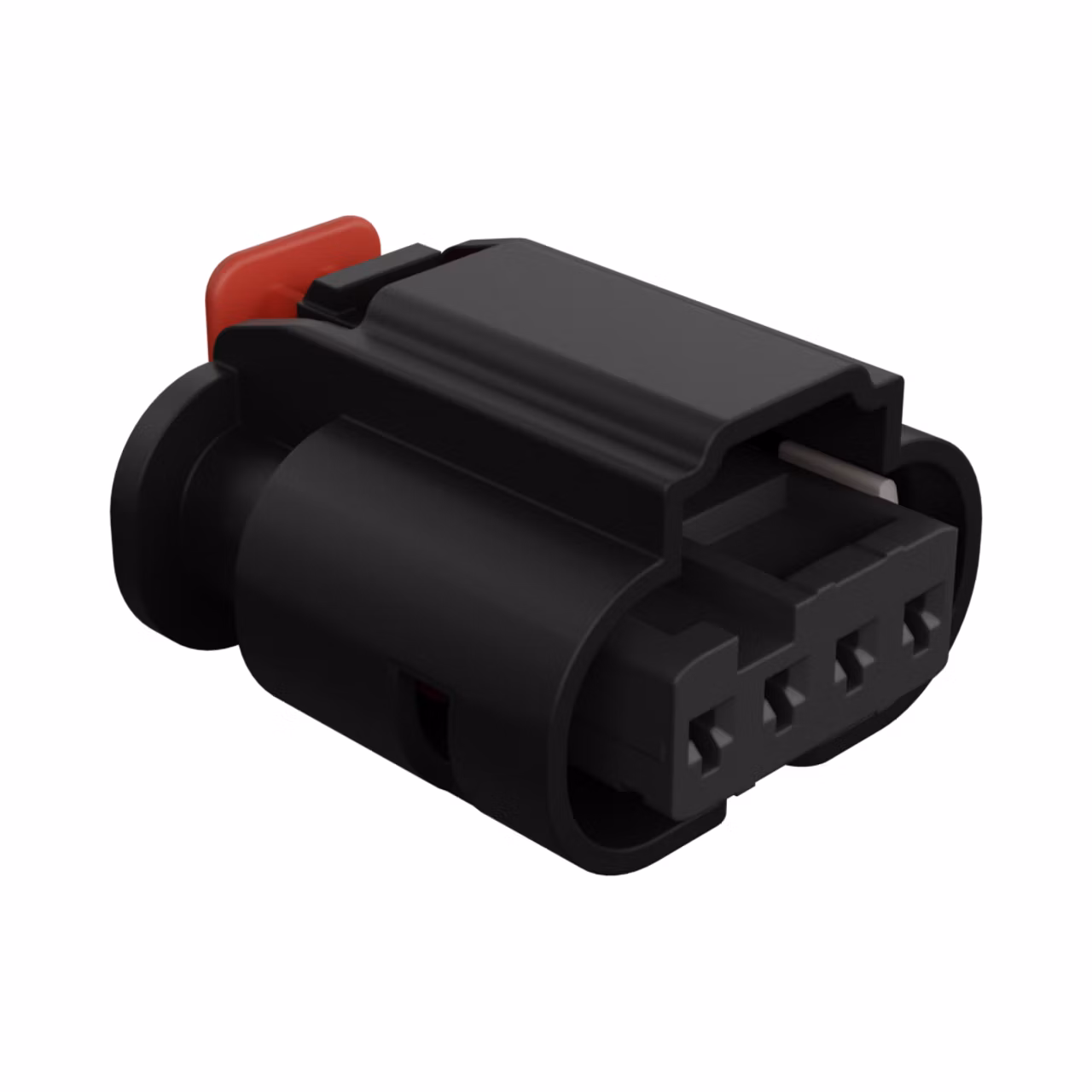 MXP120 Sealed Receptacle, 4 Circuit, Black Housing with Long Shroud (T3-V2-S3 with Backshell, T3-V2-S2 without Backshell), Key E, Dark Gray Insert for sale