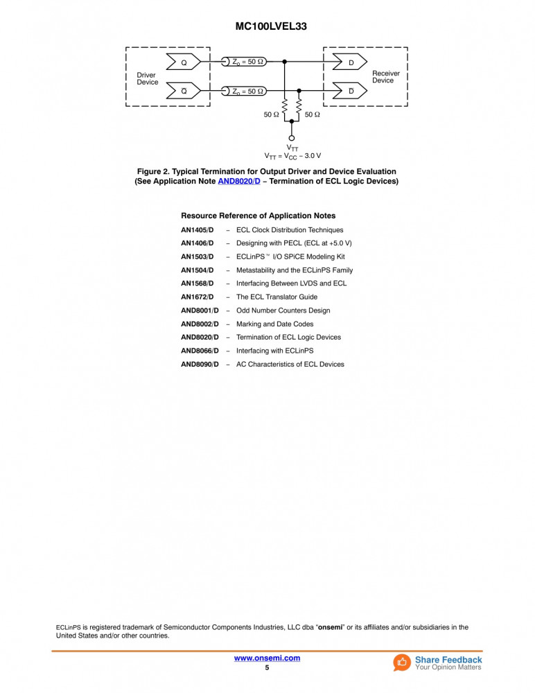 MC100LVEL33 datasheet page 5
