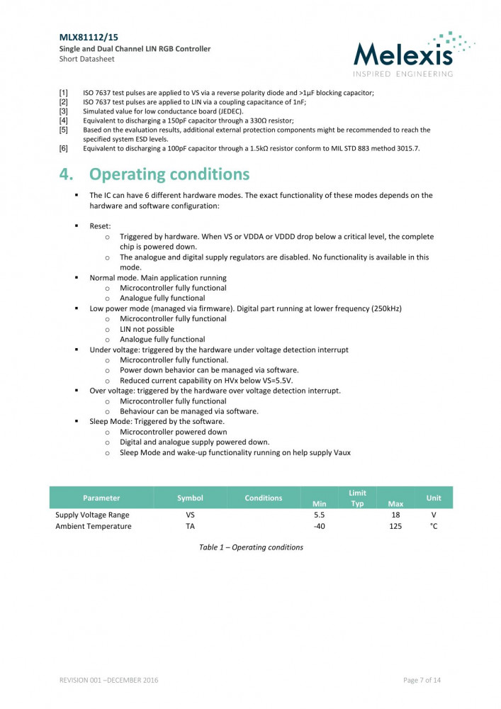 MLX81112 datasheet page 7
